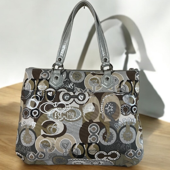 Coach | Bags | Coach Vintage Poppy 8342 Pop C Metallic Silver ...